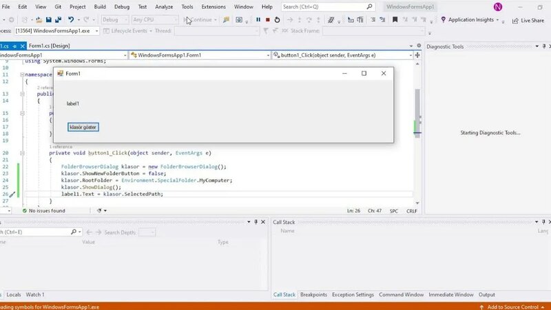 53.Örnek= C# Folder Browser Dialog Kullanımı - Yandex Video aramada ...
