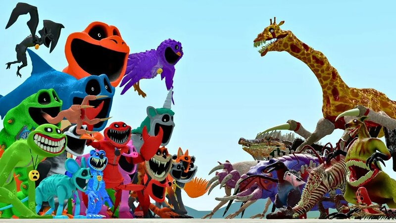 ALL Smiling Critters Poppy Playtime Chapter 3 VS Zoochosis Mutant ...