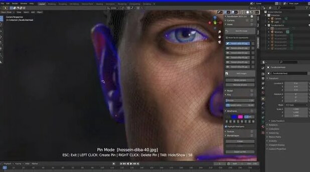 Голова и лицо В Blender 3.0 за 1 минуту в FaceBuilder | face builder ...