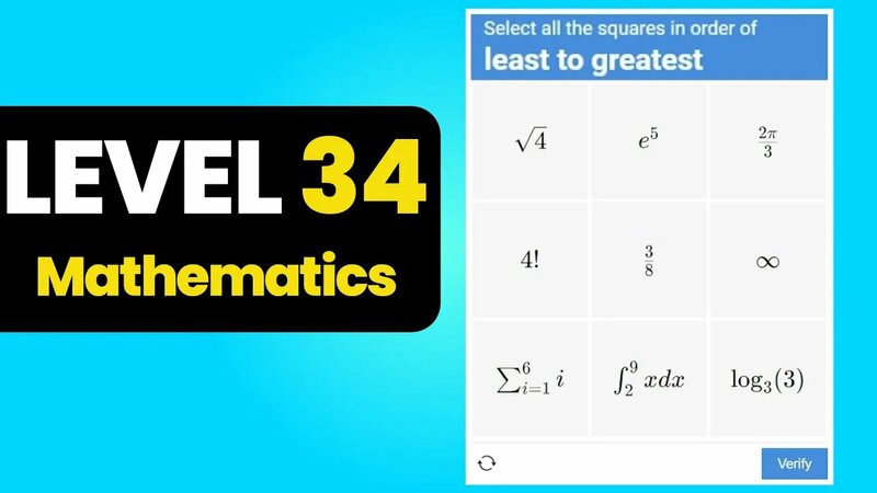 Level 34 (Mathematics) - Step-by-Step Solution Walkthrough - I’m Not a ...