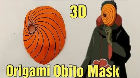 How to make Obito mask | Paper Obito mask | Naruto weapons