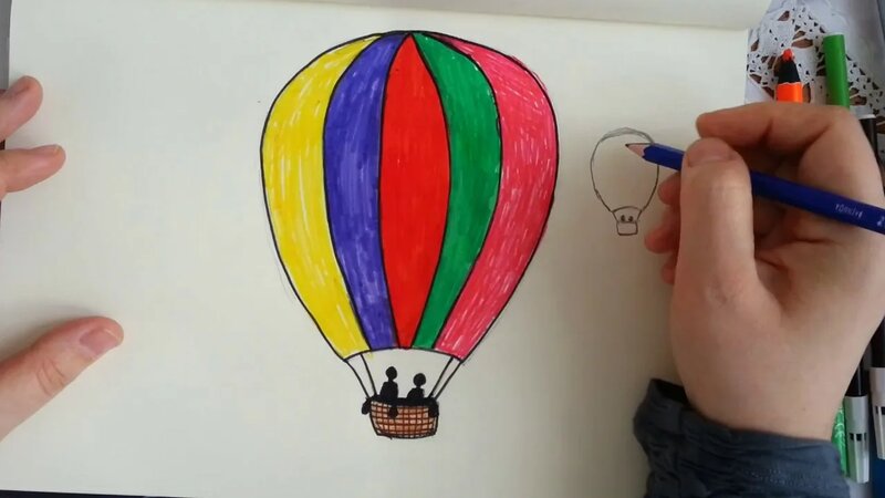 uçan balon çizimi / how to drawing flying balloon?