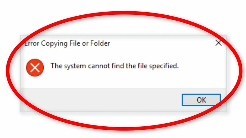 How To Fix The System Cannot Find The File Specified || Error Copying ...