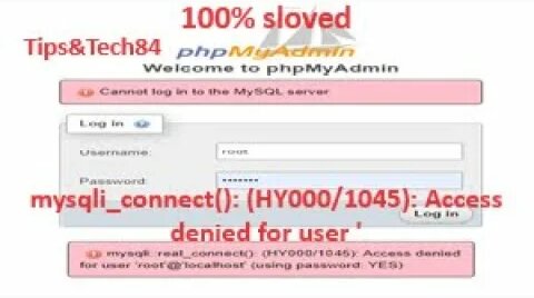 Mysqli::real_connect(): (Hy000/1045): Access denied for user ‘root’@’localhost’ (using password ...