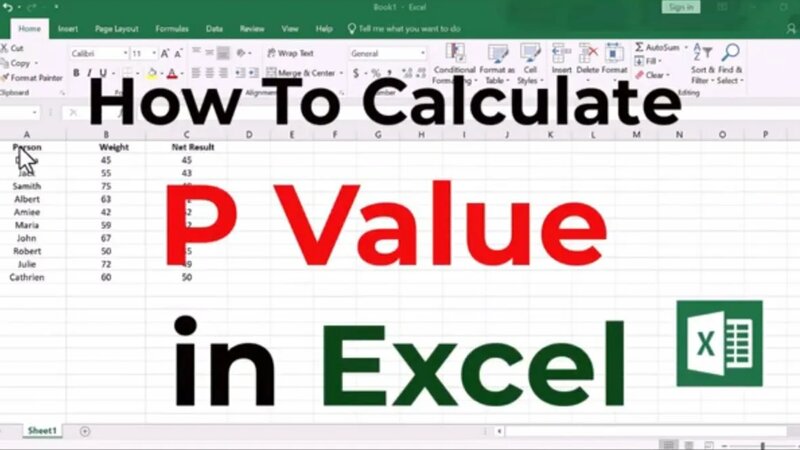 How to Calculate P value in Excel | Perform P Value in Microsoft Excel ...