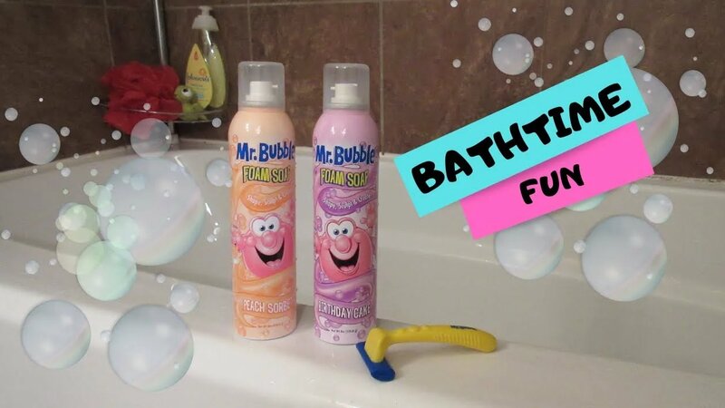Mr Bubble Foam Soap Bathtime Fun Kid Shaves His Beard смотреть