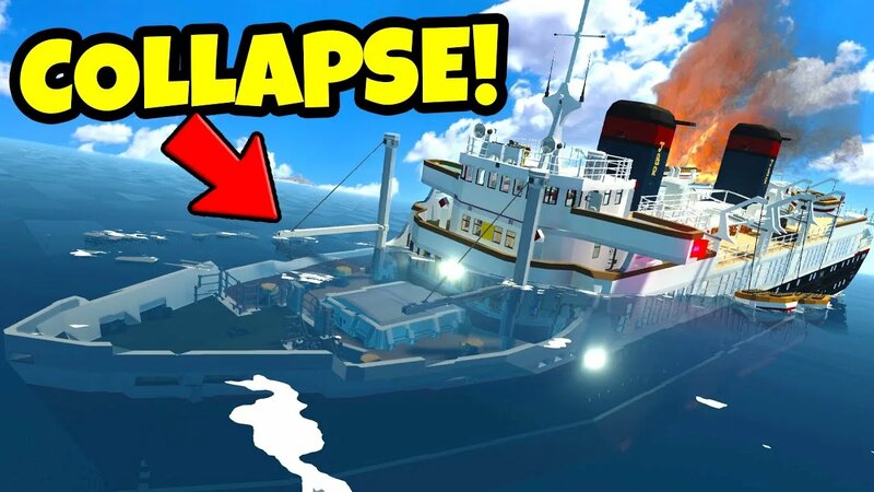 Ship Collapses & Explodes in Stormworks Sinking Ship Survival ...