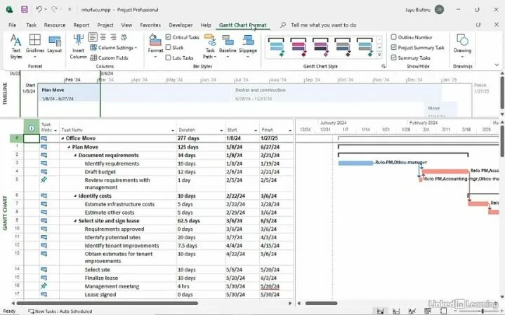 MS Project 2021 | Основной курс | 1.1 Обзор интерфейса проекта ...