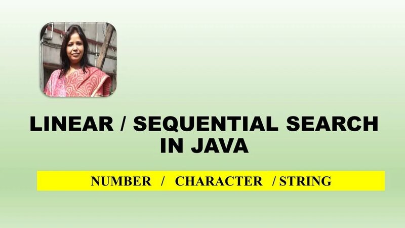 Array linear / Sequential Search in Java SDA #E-Shiksha #ShardaKarmakar ...