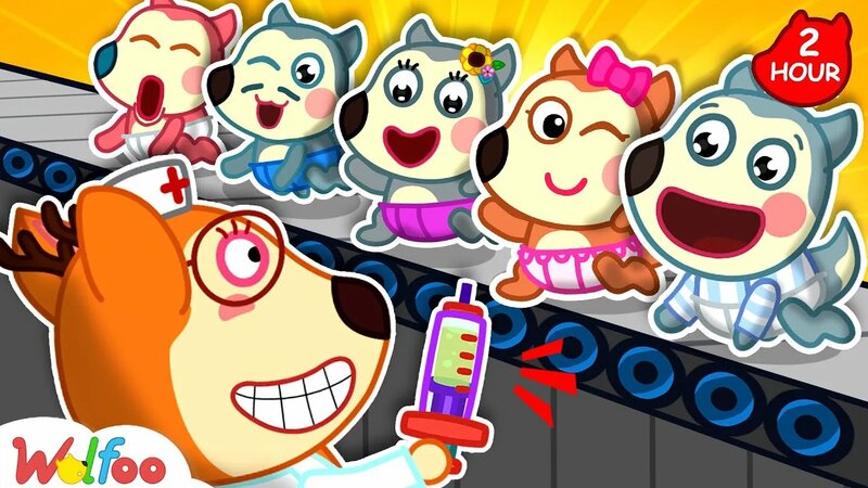 Time For A Shot with Wolfoo Baby Family | Five Little Babies + More ...