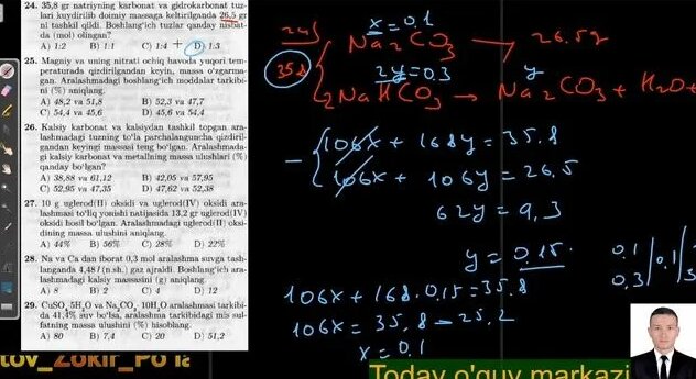 Mega kimyo 13-Mavzu. aralashmalar. 1-QISM. 1-42-Savollar tahlili ...