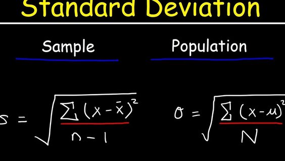 Standard Deviation Formula Statistics Variance Sample And Population