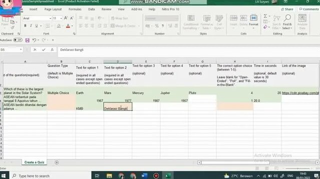 Tutorial Cara Membuat Kuis di Quizizz dengan Import Format Spreadsheet ...