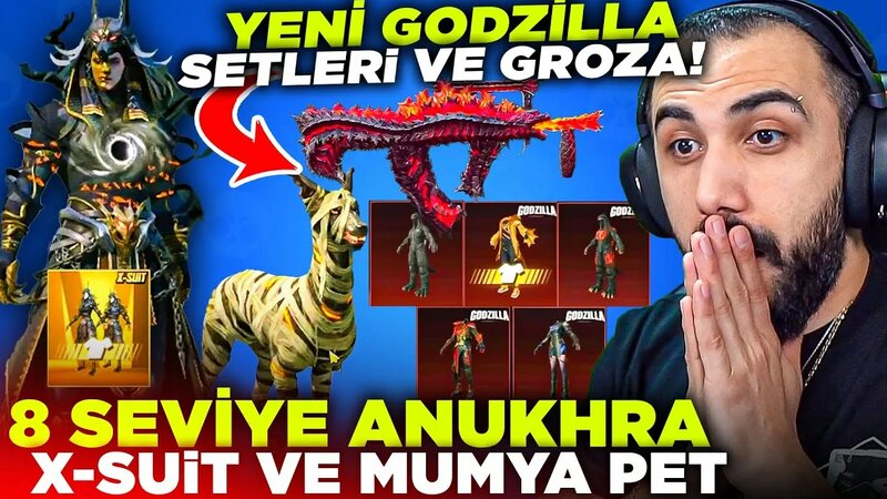Yeni anukhra x-suit 8 seviye yeni godzilla groza ve setleri!! mumya pet ...