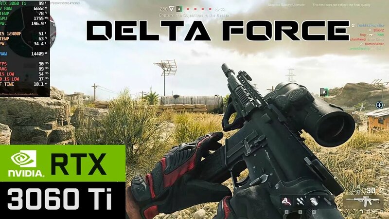 Delta Force: Hawk Ops (Alpha) on RTX 3060 Ti + Core i5 12400f || 4k ...