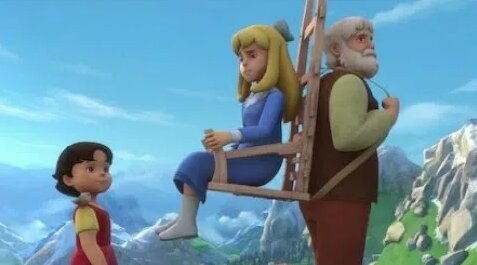 Heidi 34.bölüm Büyük Fırtına" Bayan Rottenmeier dağda kayboluyor ...