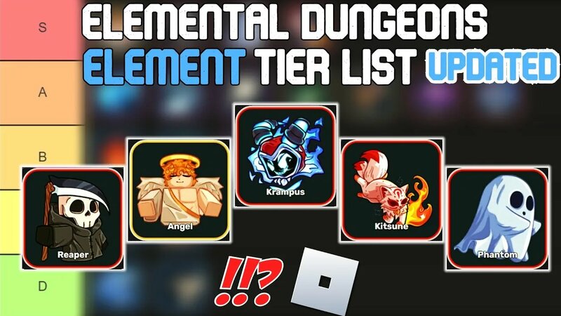 Elemental Dungeons Element Tier List | Roblox Tier Lists - Смотреть ...