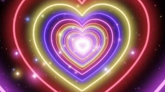 Музыка из тик тока и неоновые сердечки на фоне. Music from tik tok ...