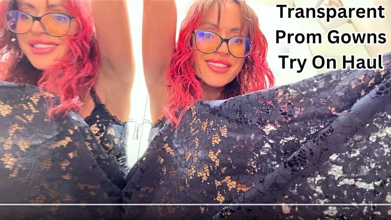 Transparent PROM Dress Tryon HAUL IN A Shopping MALL || SEE Through ...