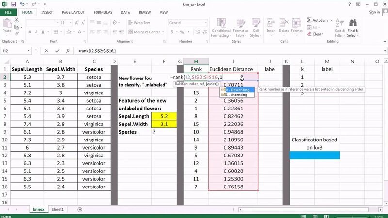 kNN Machine Learning Algorithm - Excel - Смотреть онлайн в поиске ...