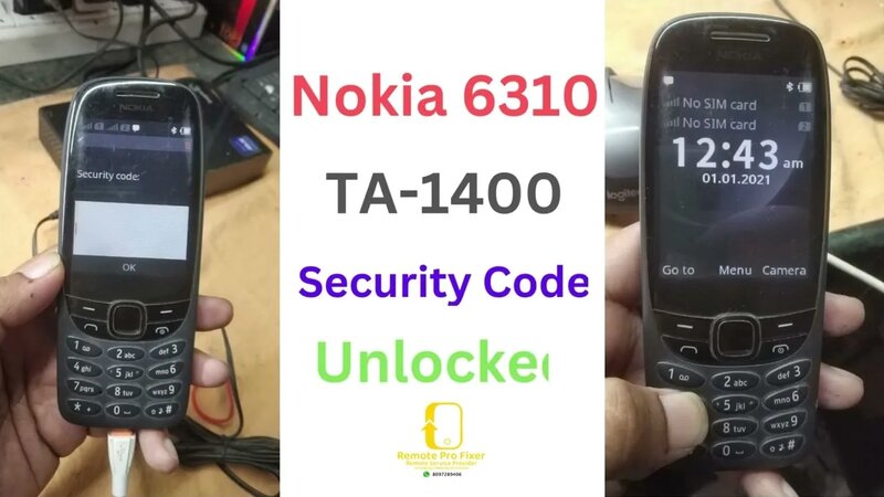 Nokia 6310 TA-1400 Security Code Unlocked Paid Service - Смотреть ...