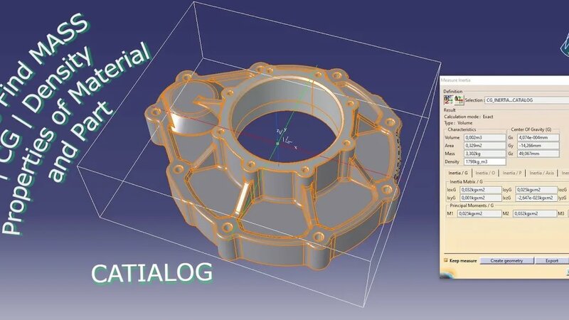 How to Find MASS | CG | Density & Properties of Material and Part ...