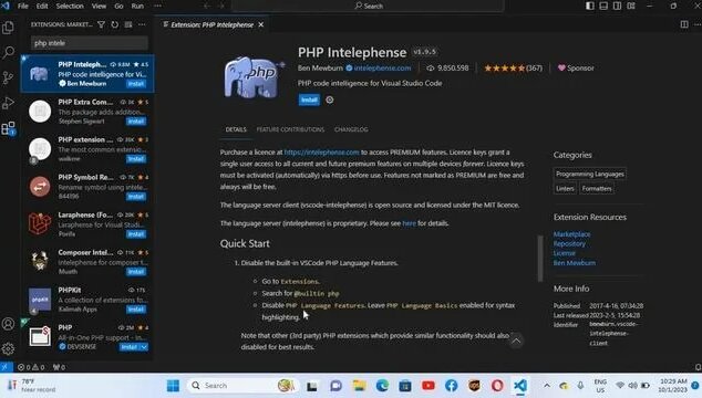 How to Run PHP Using Visual Studio Code 2023 - [ PHP Vscode ] - Смотреть онлайн в поиске Яндекса ...