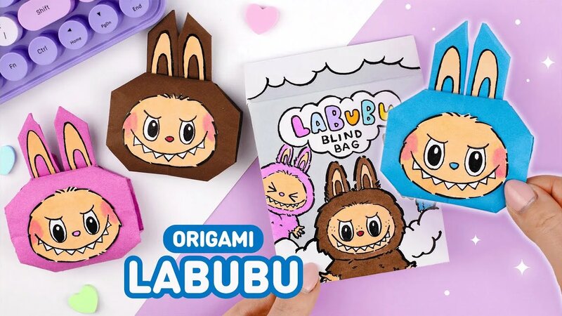 Оригами Лабубу из бумаги | Сквиш из бумаги | Origami Paper Labubu ...