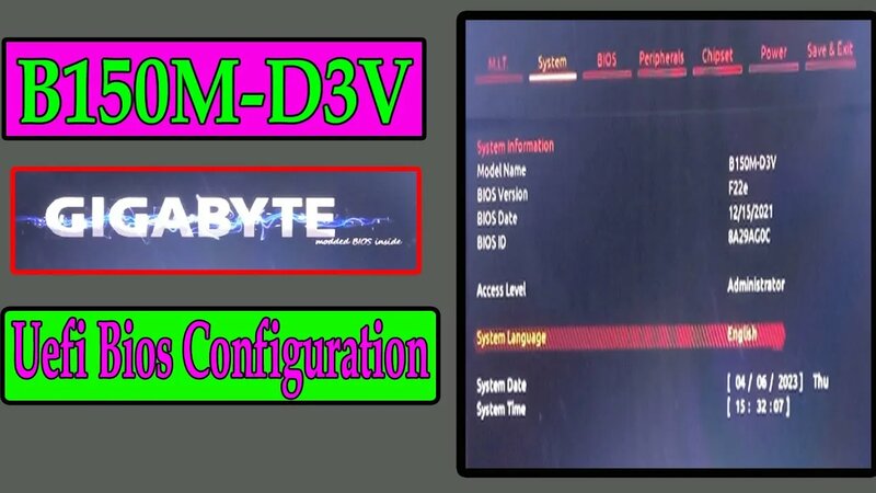 gigabyte uefi bios configuration । windows10 installation step by step ...