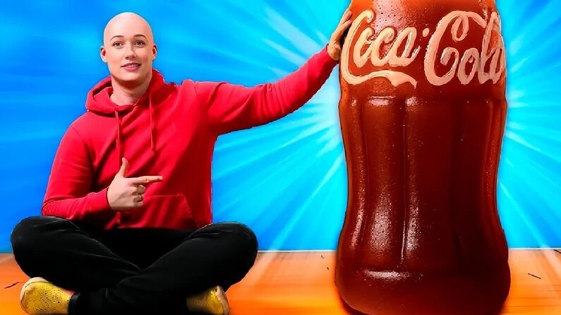 Я Сделал Гигантскую Желейную Coca-Cola Весом 270 кг. Реакция на Vanzai ...