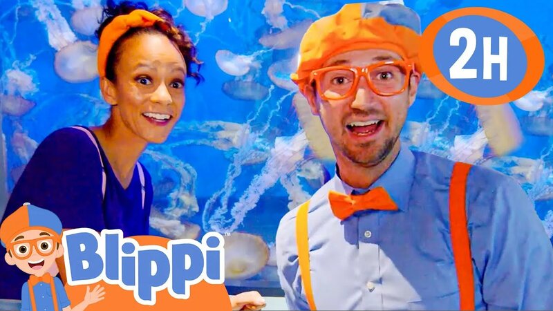 Blippi and Meekah Visit the Aquarium of The Pacific! | 2 Hours OF ...