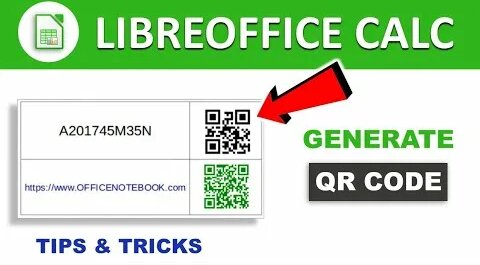 How to Create a QR Code in LibreOffice calc (Free and Simple ...