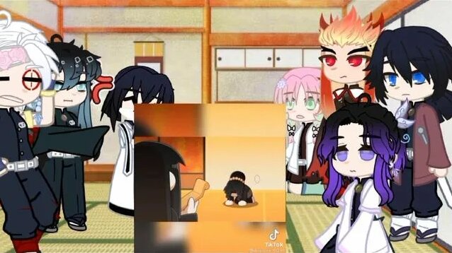 Hashiro's reaction to Tanjiro and his friends/Реакция Хаширо на Танжиро ...