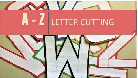 How to Cut out Letter A to Z Medium Size Letter Cutting Tutorial with ...