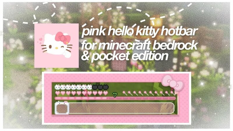 'Pink Hello Kitty Hotbar' For Minecraft Pocket Edition 1.19+ - Смотреть ...