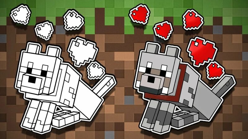Minecraft Coloring Pages | Minecraft Dog | Toddlers | Coloring Pages ...