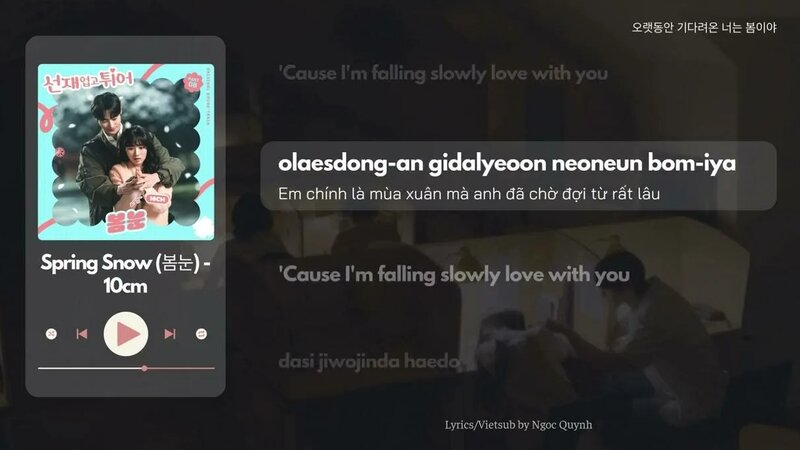 Spring Snow (봄눈) (Lovely Runner OST) - 10cm [Lyrics/Vietsub] - Смотреть ...