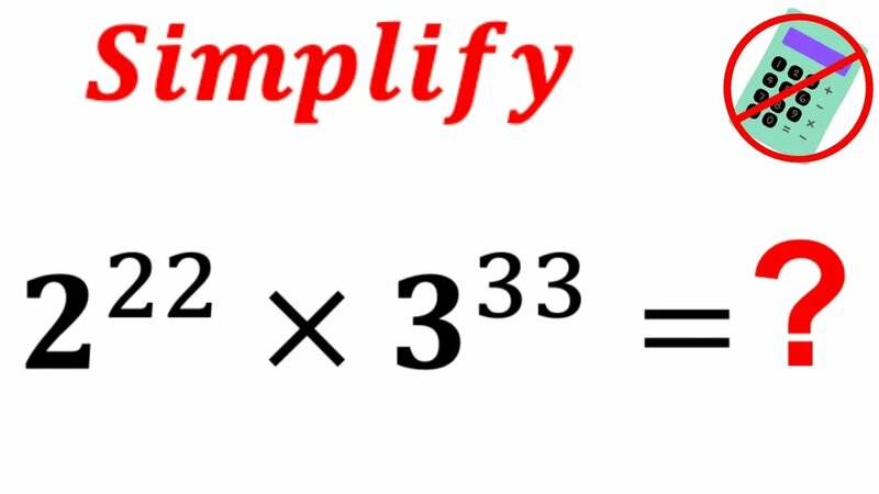 Can you simplify without a Calculator? | (Exponents) | #math #maths ...