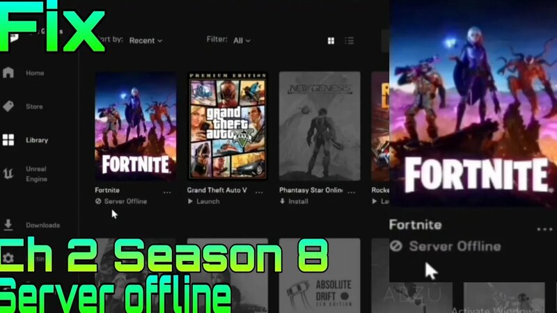 How to fix fortnite server offline season 8 epic games pc/ps/xbox ...