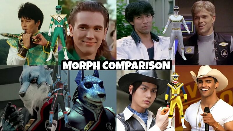 Power Rangers vs Super Sentai || 6th Ranger Morph Comparison - Смотреть ...