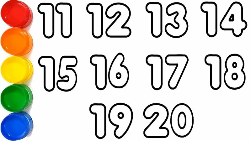 Learn to Draw Numbers 11 12 13 14 15 16 17 18 19 20. KS ART
