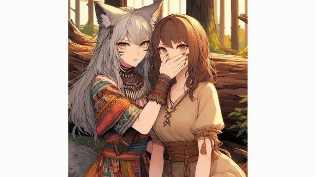 ASMR Story - Wolf Girl's Breath Holding Game [covering mouth ...