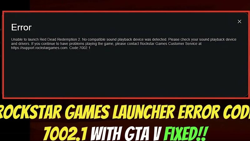 Rockstar Games Launcher Error Code 7002.1 With GTA V: Fix - Смотреть ...
