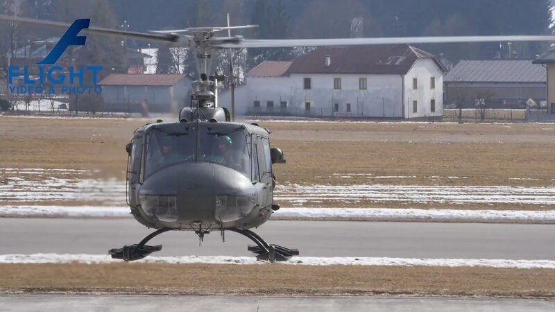 Helicopter Bell UH-1 Iroquois "Huey" Engine Start and Take Off with ...
