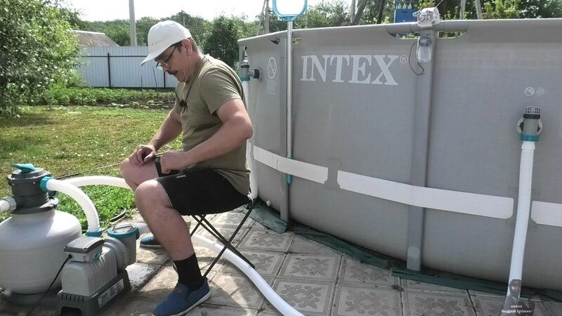 Каркасный бассейн Замена песчаного фильтр насоса Intex на фильтр насос ...