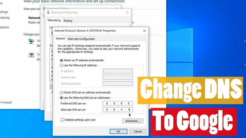 How to Set Up 8.8.8.8 DNS Server for Windows 10 | Change DNS To Google In Windows 10 - Смотреть ...
