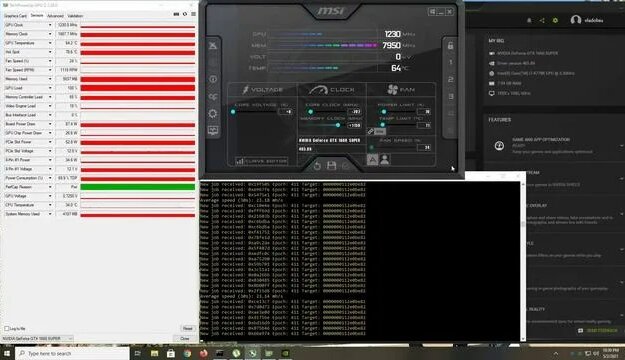 GTX 1660 Super MSI AfterBurner Settings for Mining Ethereum Hashrate 21 ...