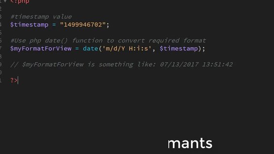 convert timestamp to date: 1 bin video Yandex'te bulundu