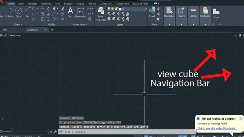 How to Add or remove View Cube and Navigation Bar in AutoCAD - Yandex ...