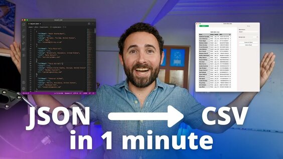 How To Convert A JSON To CSV In 1 Minute JSON To CSV Daft HD